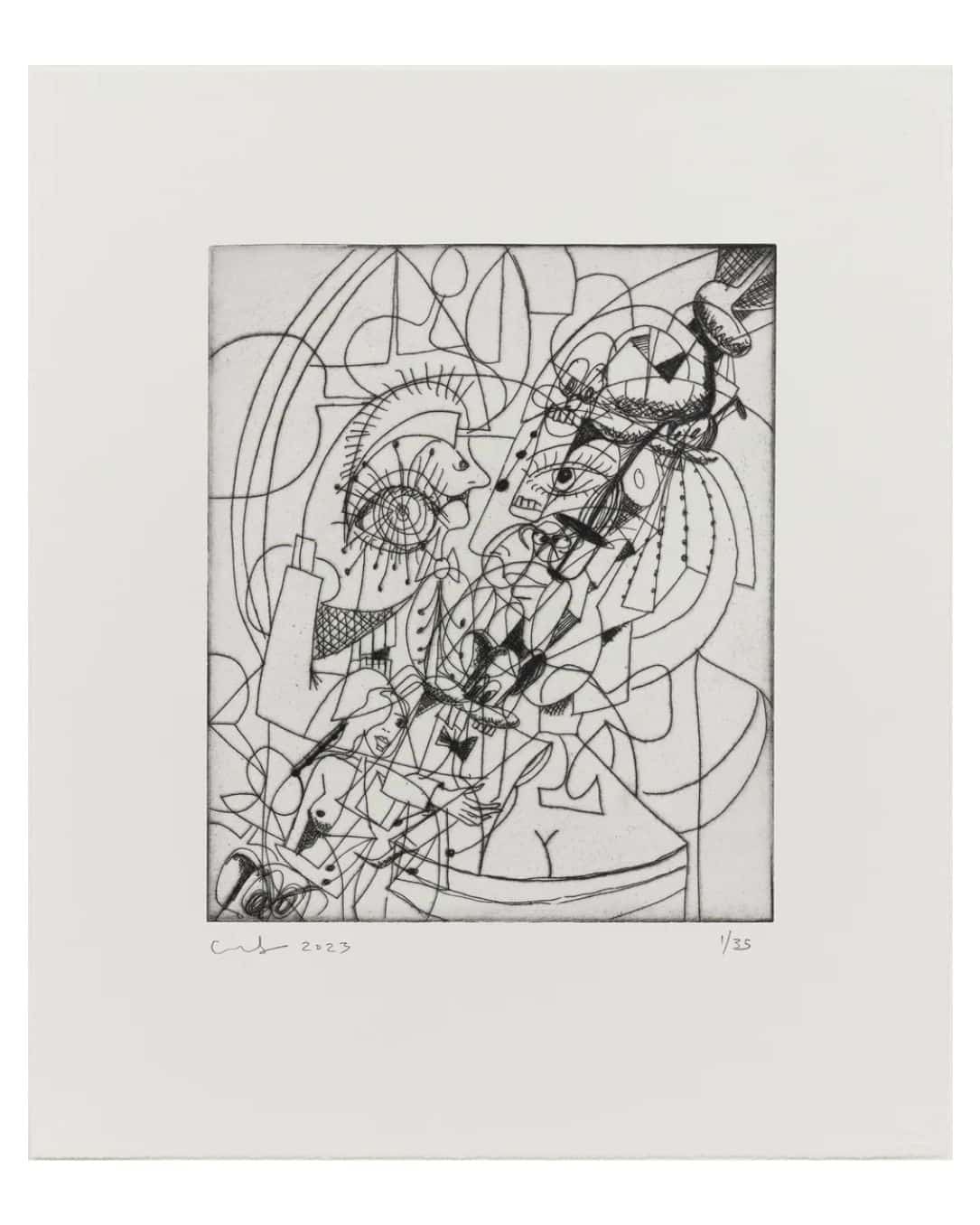George Condo - Diagonal Composition - New Art Editions