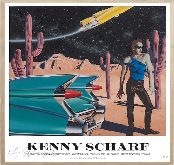 Kenny Scharf - Self Portrait with Cadillac, 1979 - New Art Editions